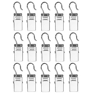 ULTNICE Drapery Hooks Stainless Steel Curtain Clips Hooks Small Patio Awining Lights Hanger Siding Clips for Hanging Tablecloth Towel Bathroom 60pcs Metal S Hooks