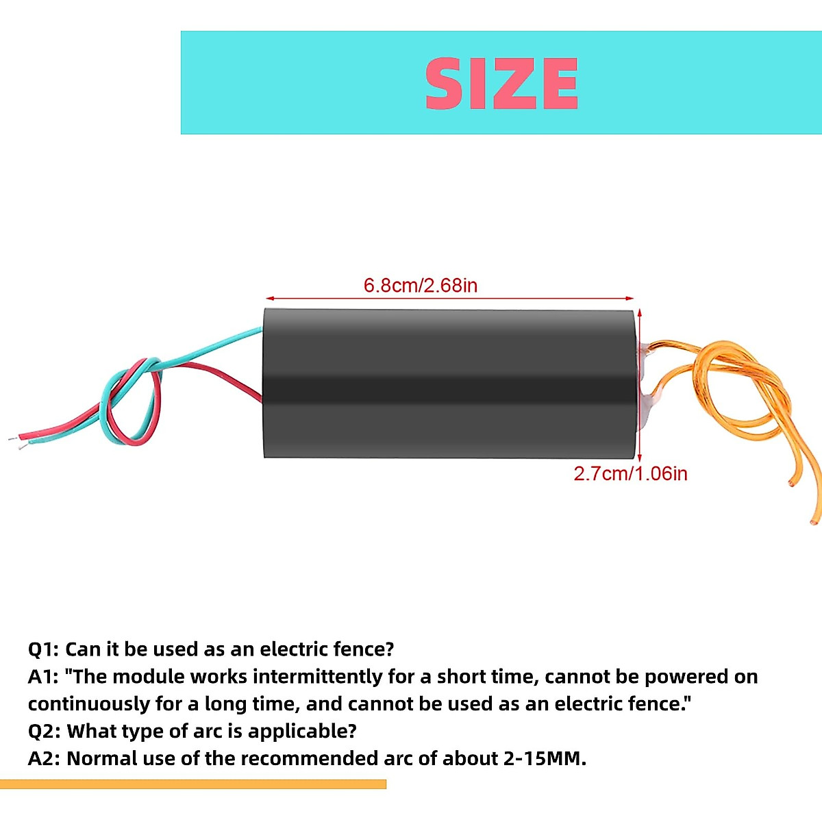High Voltage Generator Module DC6-12V to 1000kV Boost Step-up Power Module DC Boost Electric Arc Module