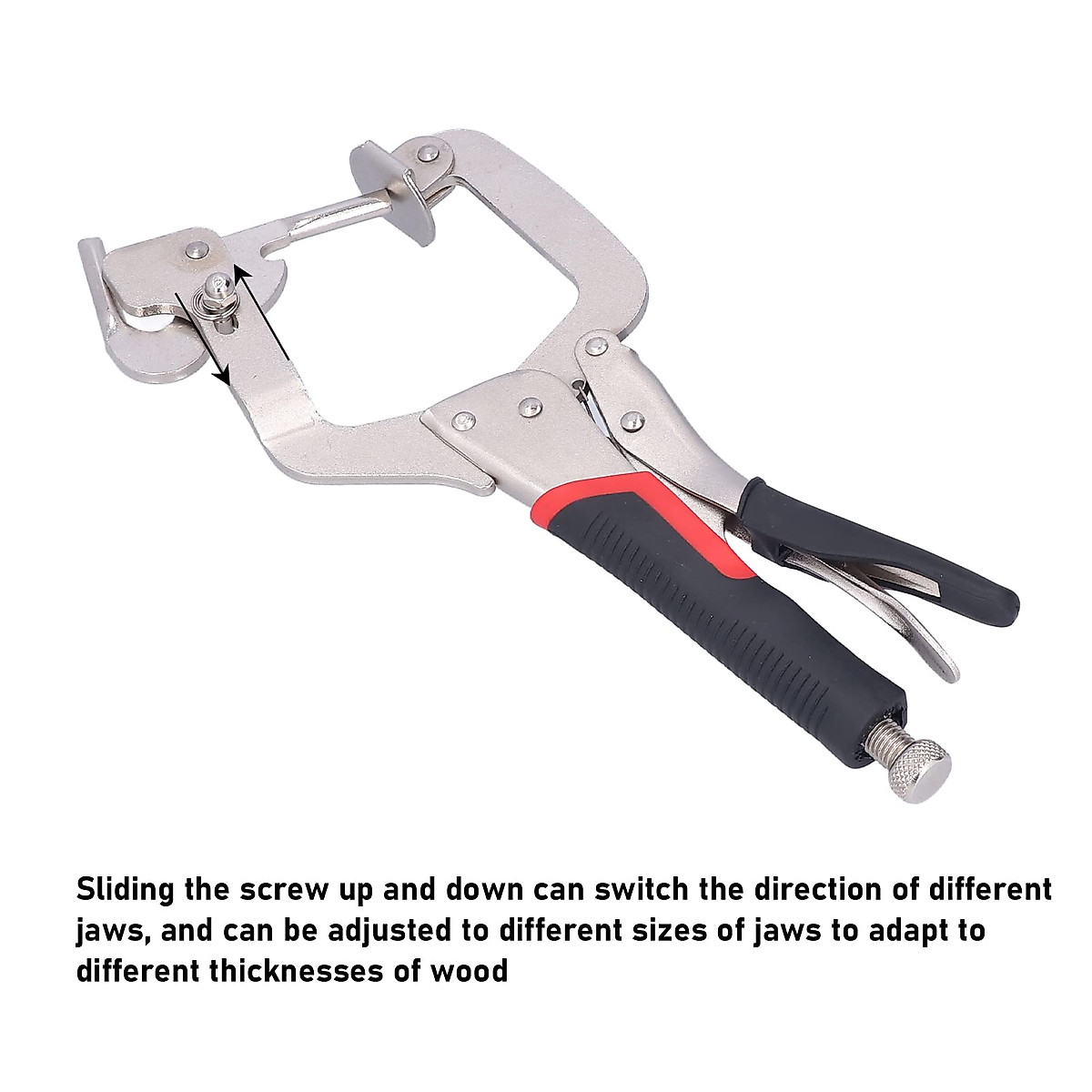 Orenic Pocket Hole Clamp, 360° Rotation Movable Claw Grip Adjustable Buckle Woodworking Clamps, Open Pliers Pocket Hole Jig Kit, Adjustable Clamps for Woodworking & Angled Holes, Woodworking Clamps