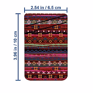 Diascia Pack of 2 - Cellphone Stick on Leather Cardholder ( Ethnic Boho Print Pattern Pattern ) ID Credit Card Pouch Wallet Pocket Sleeve