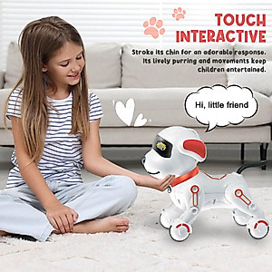 Dolanus Robot Dog for Kids 8-12, Remote Control Smart Robotic Pets That Acts Like a Real Dogs Touch Interactive Walking Talking Barking Toys for Girls Boys Toddler, Gifts for 4 5 6 7 8 12 Years Old