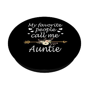 My Favorite People Call Me Auntie Christmas Gifts PopSockets PopGrip: Swappable Grip for Phones & Tablets