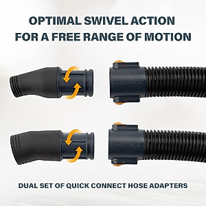 POWERTEC 71873 Twin Pocket Hole Jig set with 10 Ft. Dust Collection Hose Kit for Woodworking Power Tools Home and Wet/Dry Shop Vacuums