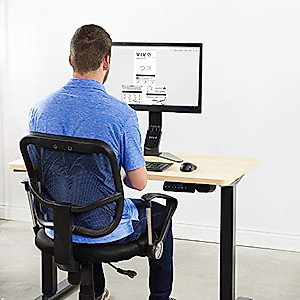 VIVO Light Wood 43 x 24 inch Universal Solid One-Piece Table Top for Standard and Sit to Stand Height Adjustable Home and Office Desk Frames, DESK-TOP43C