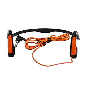 New Bone Conduction Headphones with Microphone Stereo Open-Ear Sport Headphone with Noise Reduction Microphone (Orange)