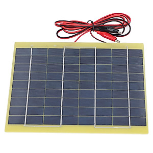 HYWHUYANG 5W Solar Panel,Portable Polysilicon Waterproof Material Solar Battery Charger for Charging 12V Battery of RV Boat Trailer ATV Car