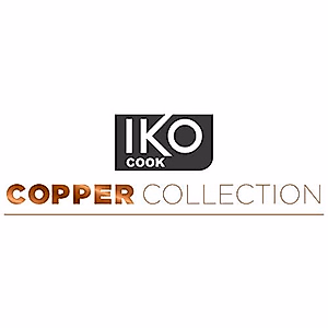 IKO Copper Ceramic Nonstick Frying Pan, Dishwasher Safe skillet, Soft Touch Handle Cookware