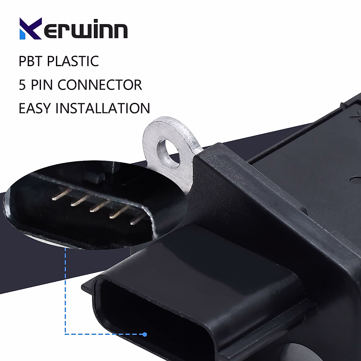 KERWINN Mass Air Flow Sensor MAF 22680-7S000 AF10141 Compatible for Nissan 07-13 Sentra, 03-15 Murano, 05-15 Xterra, 03-09 350Z, 09-15 370Z, Infiniti 05-08 G35, 08-13 G37, Suzuki