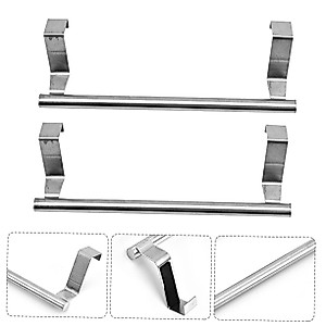 KONTONTY 2Pcs Over The Door Towel Holder Versatile Towel Hanging Bar for Kitchen and Bathroom for Dish Towels Tea Towels and Hand Towels Easy Installation Design