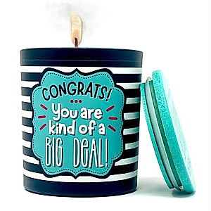 Congratulations Candle Gifts - Scented Candles for Women - Relaxing Candle Gift - Friendship Candle, Coworker, Best Friend, Promotion, Graduation Gift - Stress Relief Candle for Her