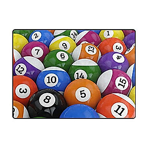 ALAZA Colorful Billiards Game Balls Area Rug Rugs for Living Room Bedroom 7' x 5'