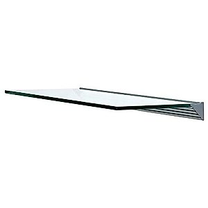 LTL Home Products Wallscapes Glacier Floating Glass Wall Shelf Kit, 12"X24", Clear