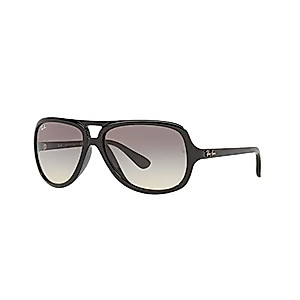 Ray-Ban RB4162 Aviator Sunglasses, Black/Grey Gradient, 59 mm