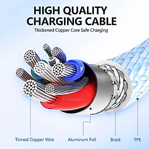 Hzevn Genuine 100w Extra Long USB C to USB C Cable for Apple MacBook Pro/Air Charger,6Ft+10 Ft 20v 5a Supper Fast USB c Charging Cable for iPhone 16/15 Pro Max iPad Pro 12.9 11 inch (MFi Certified)