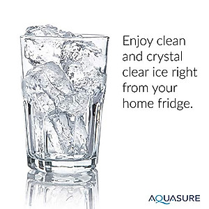 Aquasure Ice Maker Water Line Kit with Shut-Off Valve, 25’ Food Grade 1/4" Tubing, Quick Connect Fittings, Secure Locking Clips, Leak Free Design, US Customer Support, 1 Year Warranty
