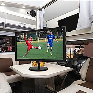 Feihe 19 Inch TV, FHD LED Flat Screen TV 1920 x 1080p IPS Display w/Digital Dual Tuners ATSC/HDMI/VGA/AV/USB, 12 Volt RV TV Built in Dual Speakers Suitable for Kitchen/RV/Caravan and Boat