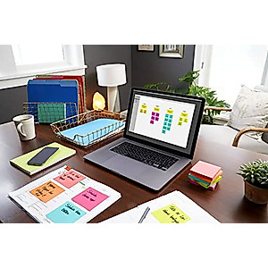 Post-it Notes, 3x3 in, 14 Pads, America's #1 Favorite Sticky Notes, Poptimistic Collection, Bright Colors (Acid Lime, Aqua Splash, Guava, Neon Green, Power Pink, Vital Orange)Recyclable (654-14AN)