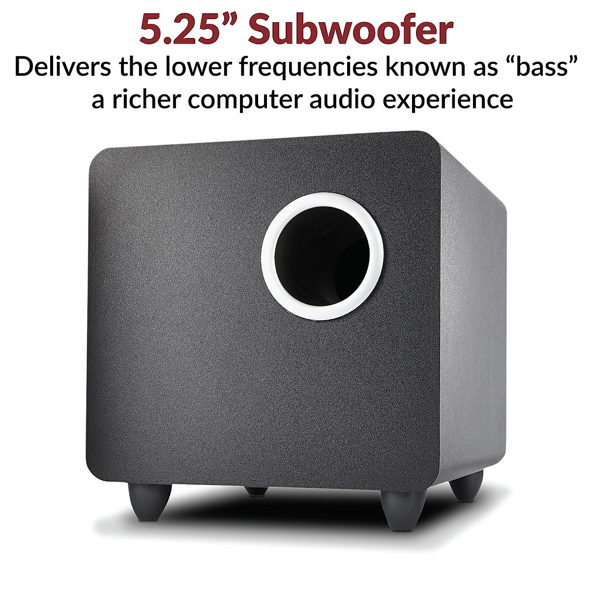 Cyber Acoustics CA-3610 2.1 Multimedia Speaker System with Subwoofer, Perfect Computer Speakers for PC or Mac, Great for Music, Movies, and Gaming