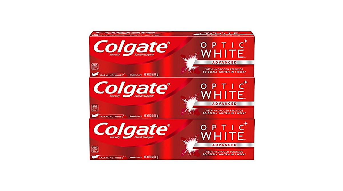 Colgate Optic White Toothpaste - 3 Pack for Whiter Smile