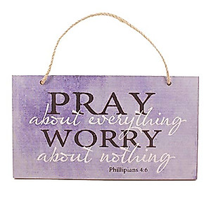 bouti1583 Pray About Everything Wooden Sign Decor 9.5" by 5.75" 41-250 (Standard Version)