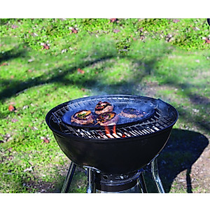 LODGE 17.78 cm / 7 inch Pre-Seasoned Cast Iron Round Serving Griddle, Inoxidable, Black