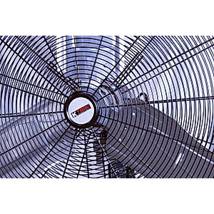 K Tool International 77732; 30” Oscillating Wall Mounted Industrial Fan; Perfect Fan to Cool a Shop, Patio, or Barn, 3 Speed Motor, 6 Foot Power Cord, 7,930 Max CFM, Mounting Hardware included, Black