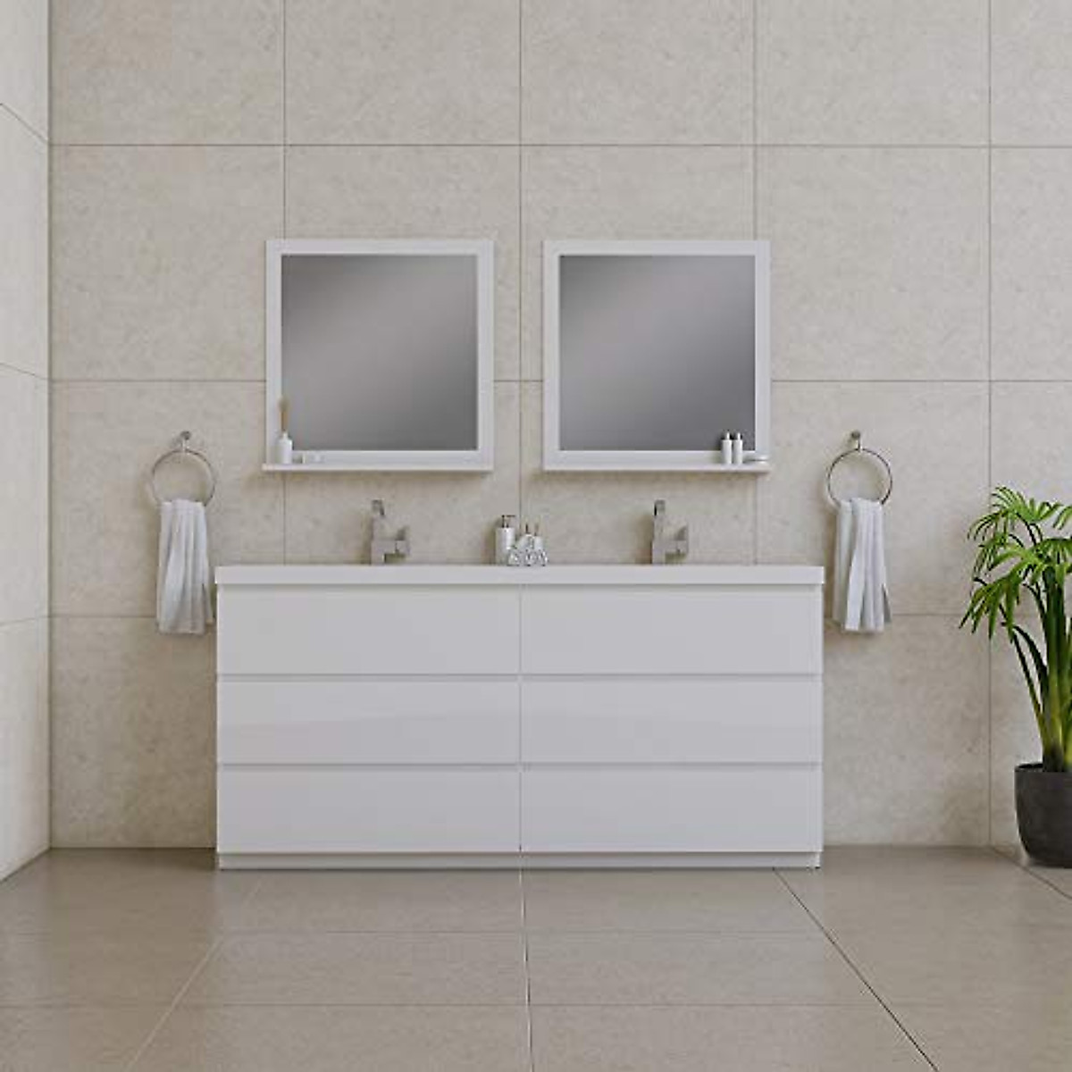 Alya Bath Paterno Bathroom Vanity, White