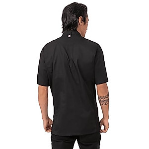 Chef Works Men's Springfield Chef Coat, Black, Medium