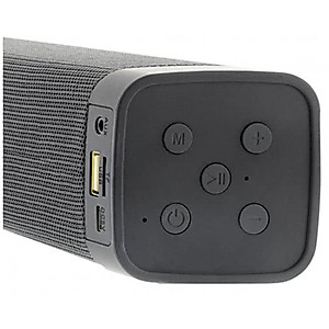 i.Sound ISound-6961 15-in. High-Performance Bluetooth Sound Bar and Speakerphone with FM Radio, Black