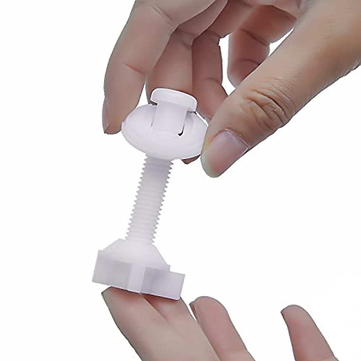 Jwodo Toilet Seat Screws, Universal Toilet Seat Hinge Bolts and Screws, with Plastic Toilet Seat Hinge Bolts, Nuts and Washers, Replacement Parts for Fixing Top Mount Toilet Seat Hinges (2 Packs)