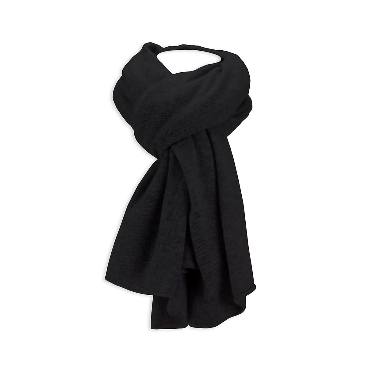 Jet&Bo 100% Cashmere Lightweight Travel Wrap, Shawl & Scarf Black, Storage Bag + Gift Box