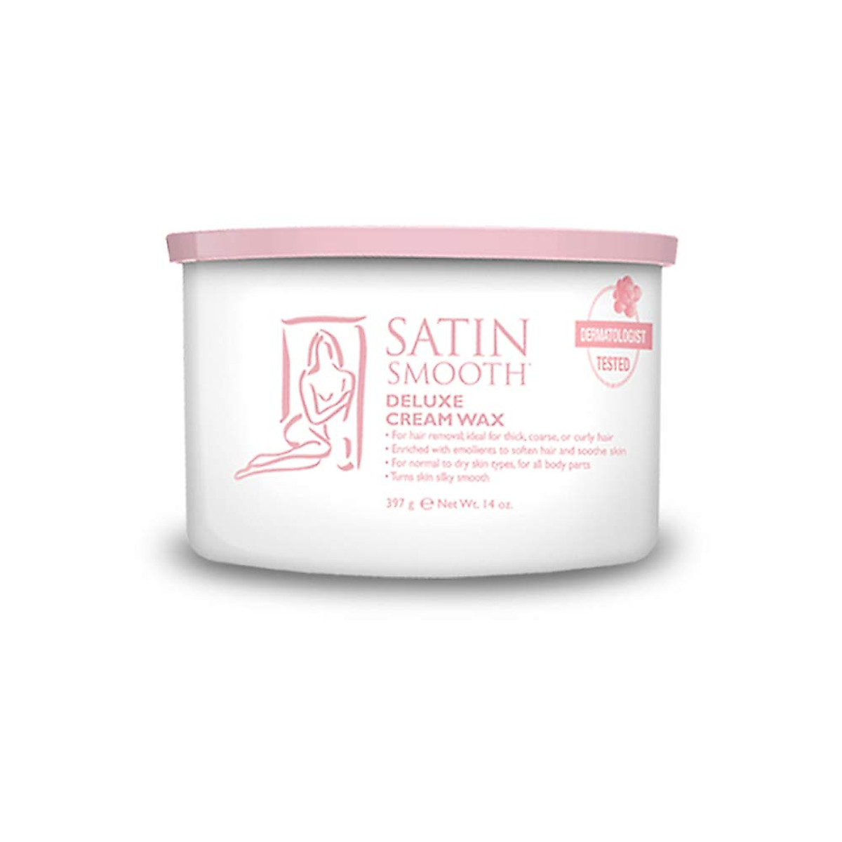 Satin Smooth Deluxe Cream Hair Removal Wax 14oz.