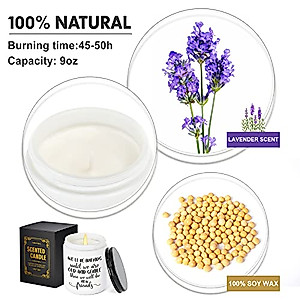 Lavender Scented Candles - We'll Be Friends Until We are Old and Senile - Best Friend,Friendship Gifts,Coworker Gifts - Christmas,Mothers Day,Birthday Gifts for Women,Men,Friends,Mom,Sister,Female