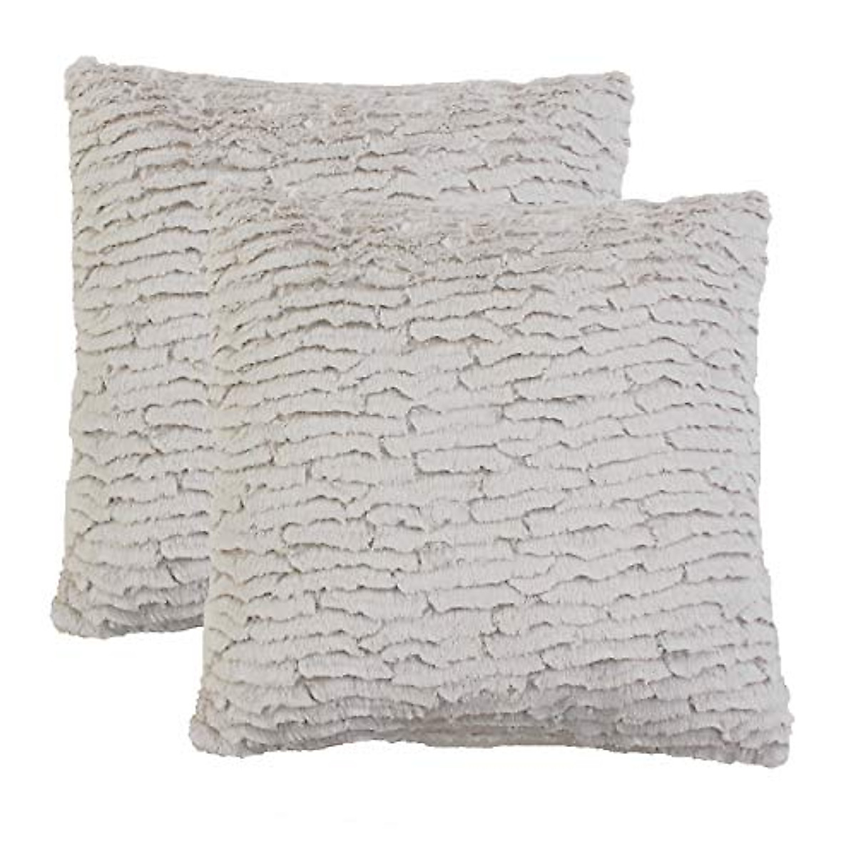 Thro by Marlo Lorenz Throw Pillow and Blanket, Light Gray