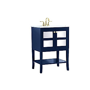 Elegant Kitchen and Bath 24 inch Bathroom Vanity Cabinet - Blue
