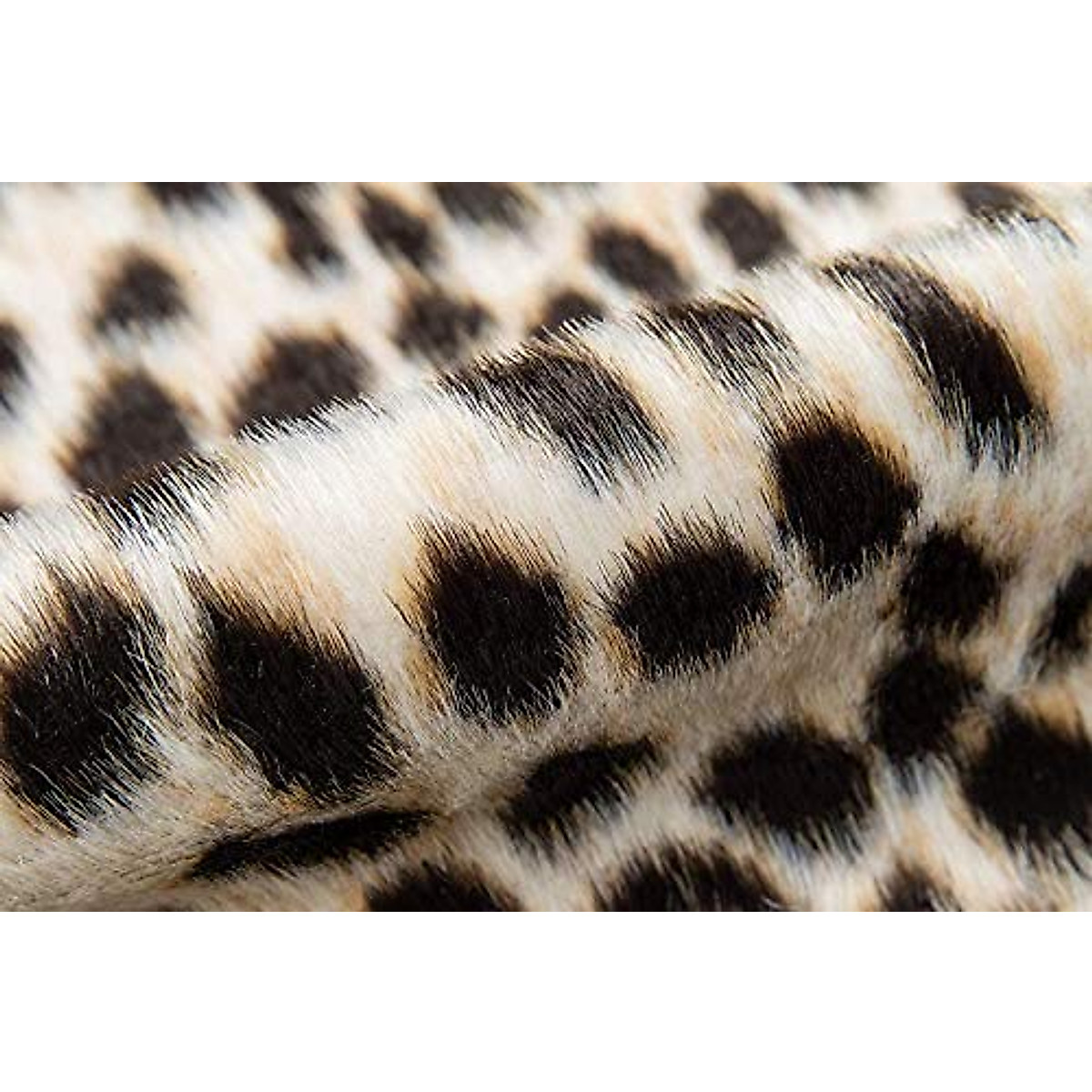 Huichenxing2021FURSTORE Faux Cheetah Area Rug Animals Printed Hide Mats Leopard Faux Hide Area Rug 5.2ft x 6.5ft/ 63 x 78.7inch / 160 x 200cm