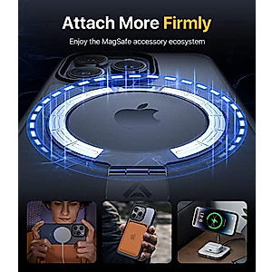 andobil Designed for iPhone 14 Pro Max Case - Magsafe Compatible - with Invisible Stand - Military Drop Protection Kickstand Slim Thin Phone Case for iPhone 14 Pro Max 6.7 Inch for Men Women - Black