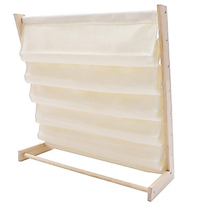 SanBouSi 6 Tier Kids Bookshelf Pine Book Display Stand for Kid s Books and Magazines Easy to Reach Kid Book Shelves for Nursery, Bedroom, Playroom, Classroom