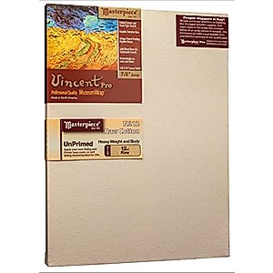 MASTERPIECE Z1VR-8.511 Vincent Pro 7/8" Deep Raw Unprimed Heavy Weight #12 Cotton 11.5 oz Stretched Canvas 8.5" x 11" Natural