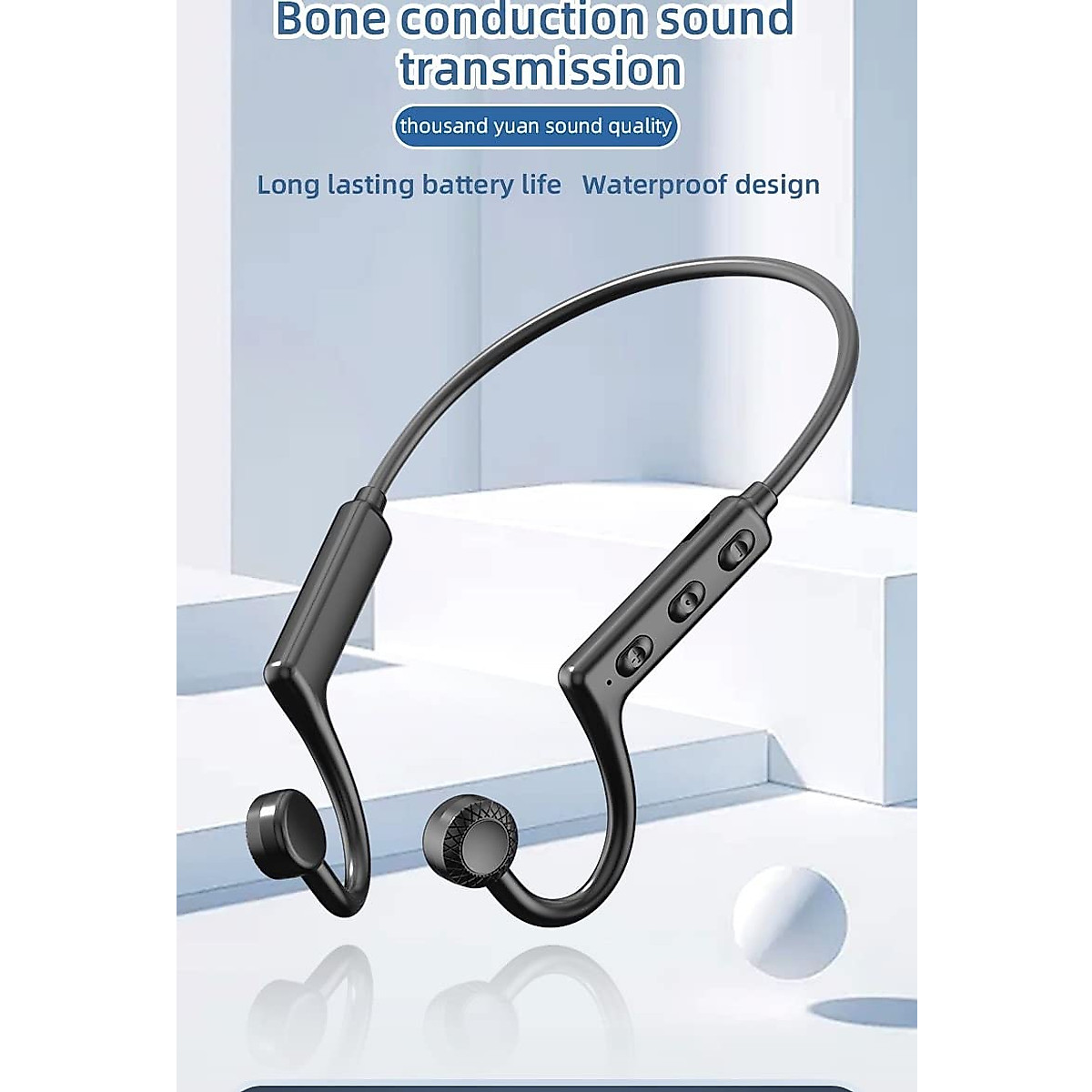 Bone Transmission Air Transmission Earphone Blue Tooth, Water Proof Sport Earphone (Green)