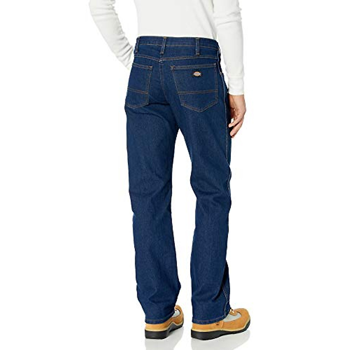 Dickies mens Active Waist 5-pocket Flex Performance Pants Jeans, Rinsed Indigo Blue, 36W x 30L US