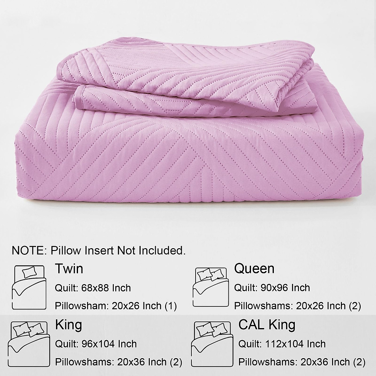 Whale Flotilla Queen Quilt Set, Soft Lightweight Quilts Bedspreads Coverlet with Embossed Pattern, Bedding Sets with 2 Pillow Shams, Reversible Bed Cover for All Seasons, 96x90 Inches, Purple