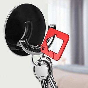 Jimfoty Heavy Duty Anti-Rusty Mental Wall Hanger, Towel Hook, Adhesive Durable for Storing The Clothes Bathroom Kitchen(Black)