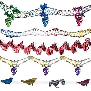 Judaica Unlimited 5-Piece Set of Assorted Garland Sukkah Decorations.