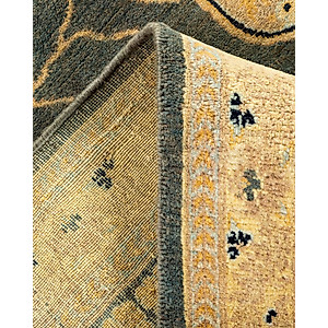 Solo Rugs One of a Kind Hand Knotted Hand Made Wool Traditional Oriental Mogul Gray 8 x 10 Area Rug