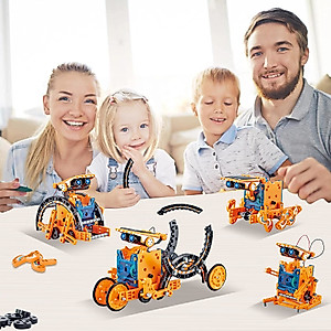 HISTOYE STEM Solar Robot Kit for Kids 6 7 8 9 10 11 12,Robotics for Kids Ages 8-12,12-in-1 Stem Projects for Kids,Gift Toys for 6 7 8 9 10 11 12 year old boys girls