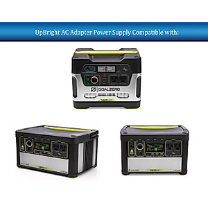 UpBright 14V- 16V AC/DC Adapter Compatible with Goal Zero GoalZero YETI400 YETI 400 Lithium Ion Portable Power Station 400Wh Solar Generator Li-ion NMC Battery 14-29V 22V 8mm round port Supply Charger