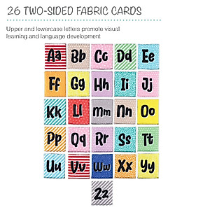 The Peanutshell Baby Soft Alphabet Flash Cards – Cloth ABC Book Cards for Babies & Toddlers, 26 Fabric Tiles, Infant to 36 Months Baby Books, Soft Alphabet Cards, Soft Alphabet Cards with Bag