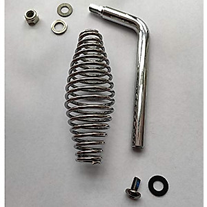 Gooyoou 5" Stainless Spring Handle with 1/2" Steel Rod for BBQ pits Trailers, Custom Metal Projects, Custom Built Grills, Smokers, Pits, Wood Stoves,cabinets