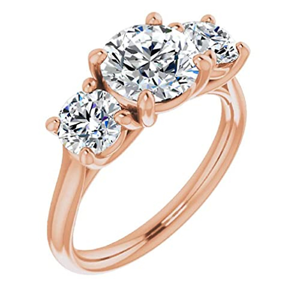 925 Silver, 10K/14K/18K Solid Gold Moissanite Engagement Ring, 4 CT Round Cut Handmade Solitaire Ring Diamond Wedding Ring for Women, Birthday, for Her, VVS1 Colorless